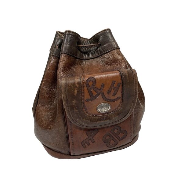 American West | Bags | American West Bucket Bag Brown Leather Hand ...